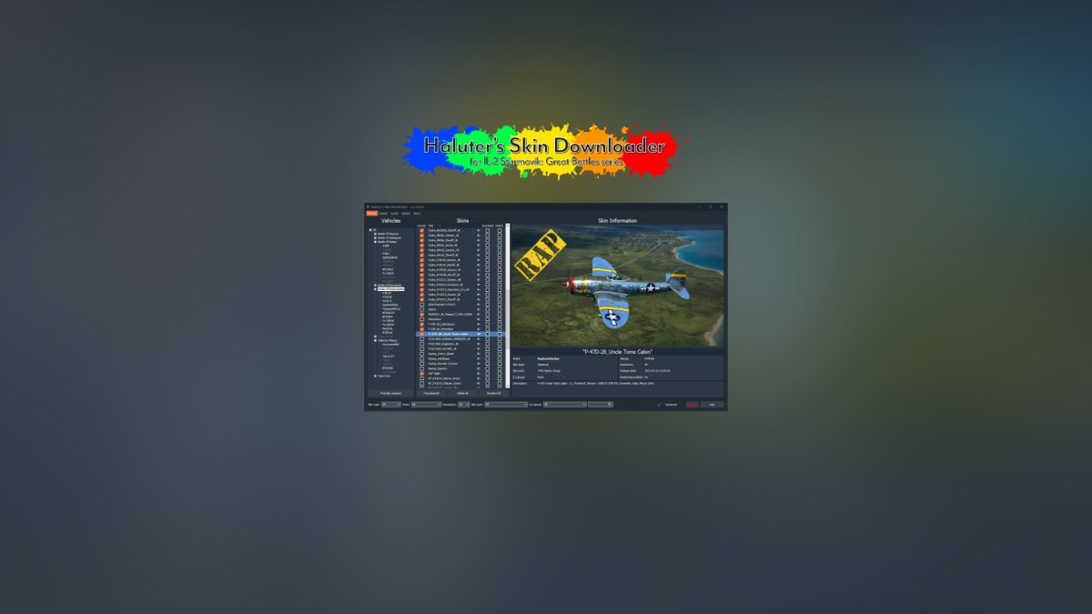 Check out Haluter’s Skin downloader for IL-2: Great Battles – Stormbirds