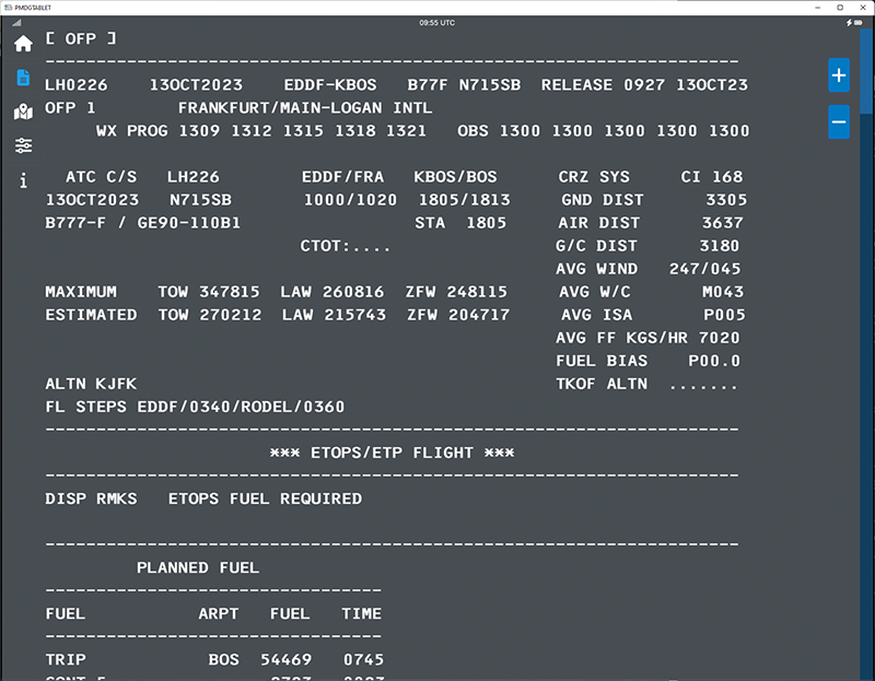 This is what PMDG’s EFB looks like – Stormbirds
