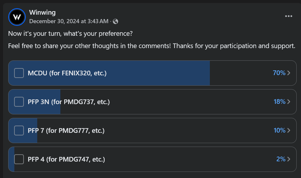 WinWing preparing to launch MIP Series airliner MCDU/FMC panels ...
