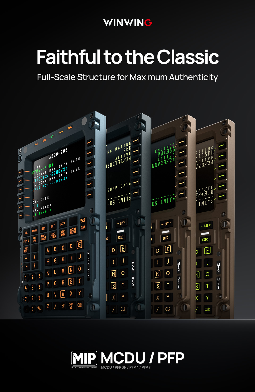 WinWing preparing to launch MIP Series airliner MCDU/FMC panels ...