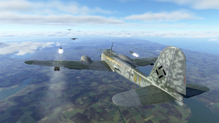Bf109E-4, Ju87D-5 and a Me410 campaign launch with IL-2 Update 6.003 ...